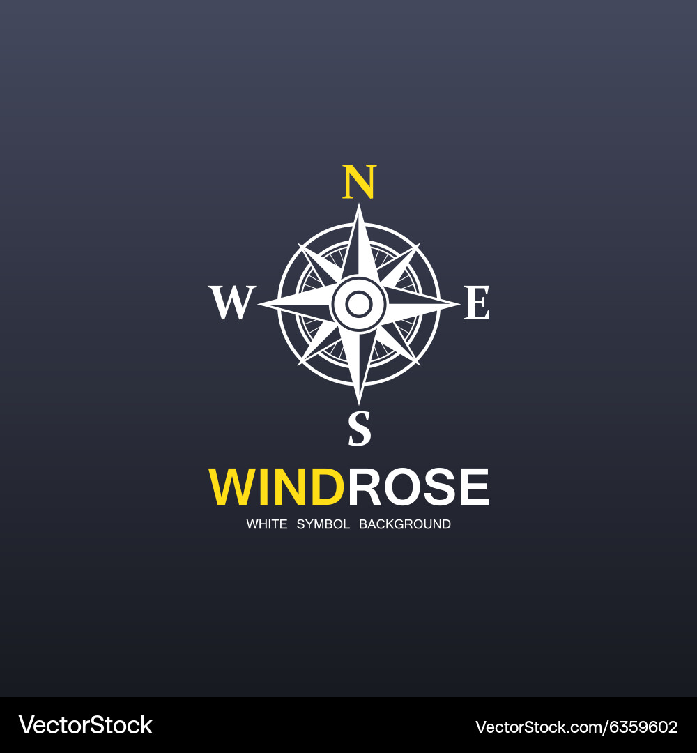 Windrose company symbol Royalty Free Vector Image