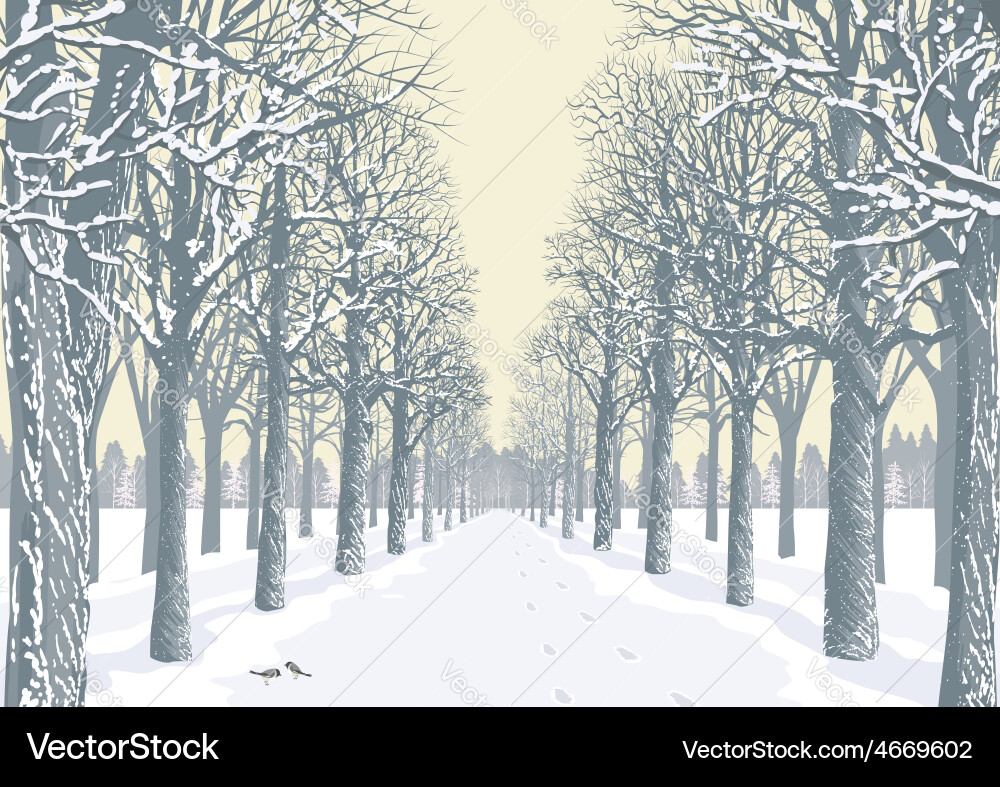 Winter day Royalty Free Vector Image - VectorStock