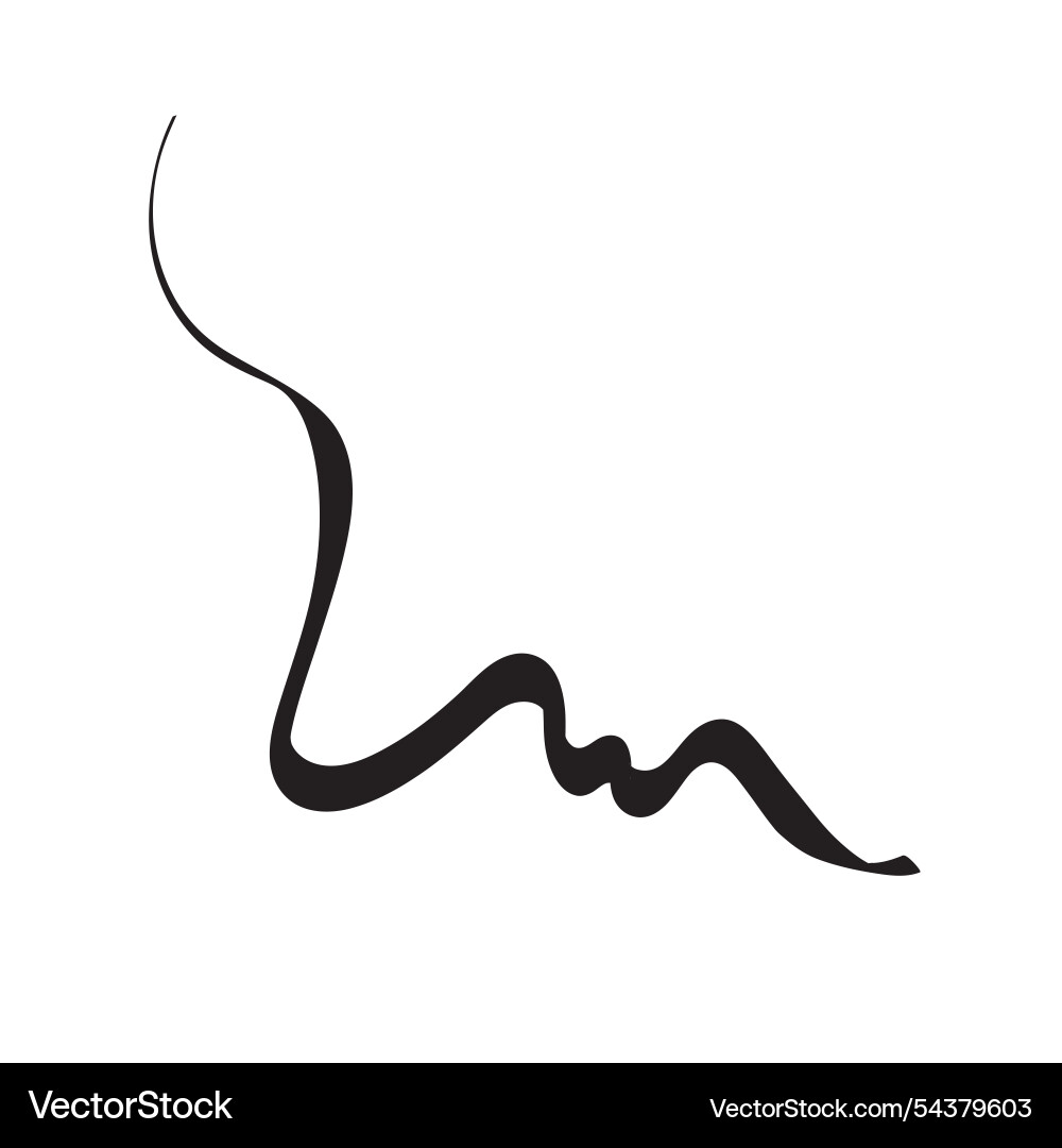 Abstract drawing profile face trendy portrait art Vector Image