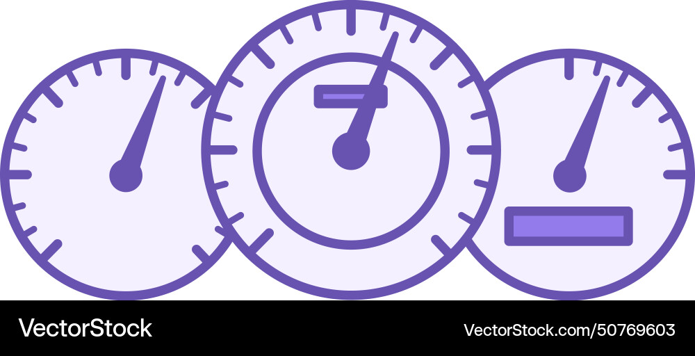 Colored speedometer icon of vehicle Royalty Free Vector