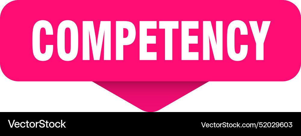 Competency sticker sign on transparent Royalty Free Vector