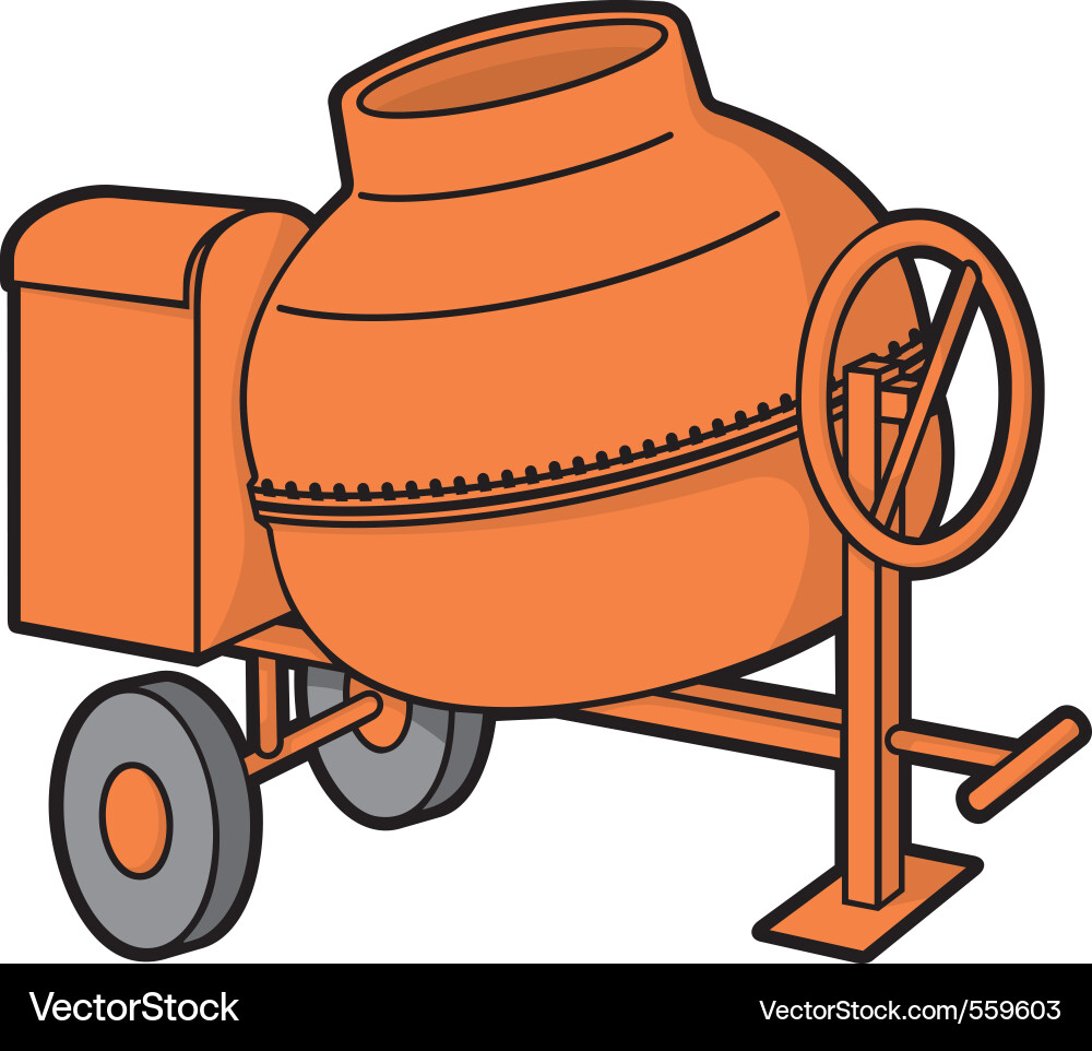 Concrete mixer Royalty Free Vector Image - VectorStock