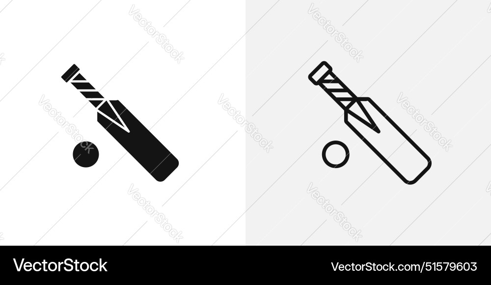 Cricket icon set Royalty Free Vector Image - VectorStock