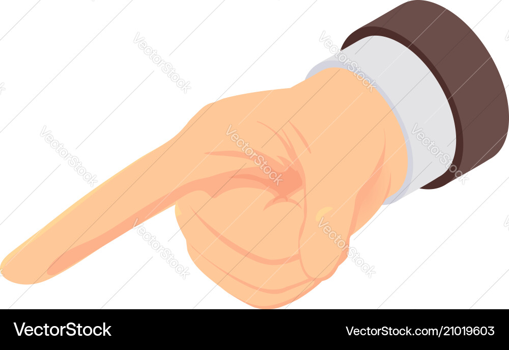 Indicator finger icon isometric style Royalty Free Vector