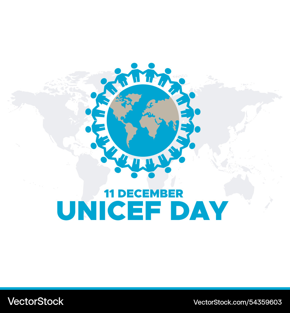 Unicef day celebration poster Royalty Free Vector Image