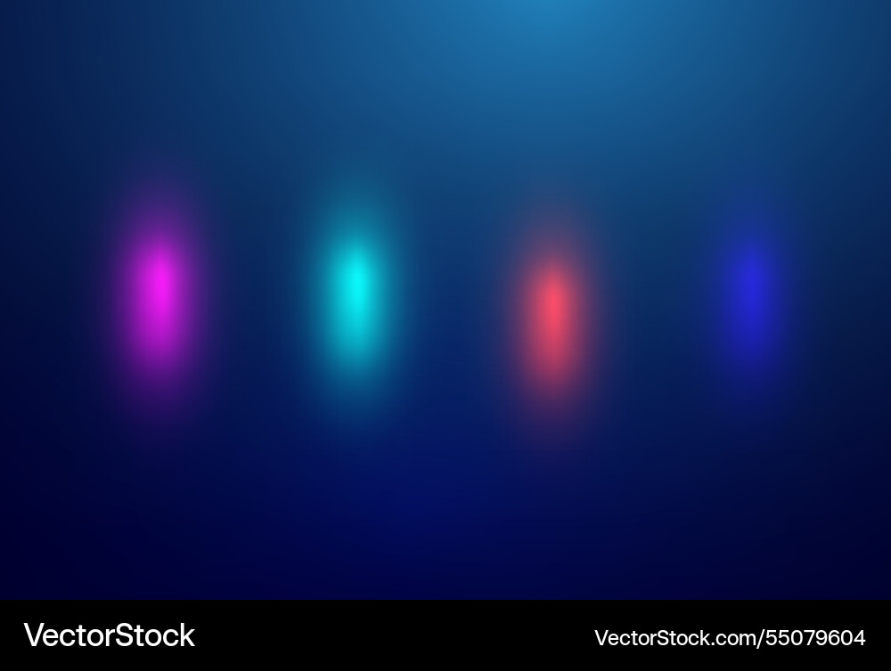 Colorful light orbs on a blue background Vector Image