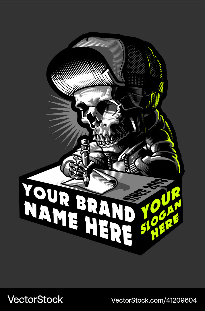 Detailed Skull Drawing Royalty Free Vector Image