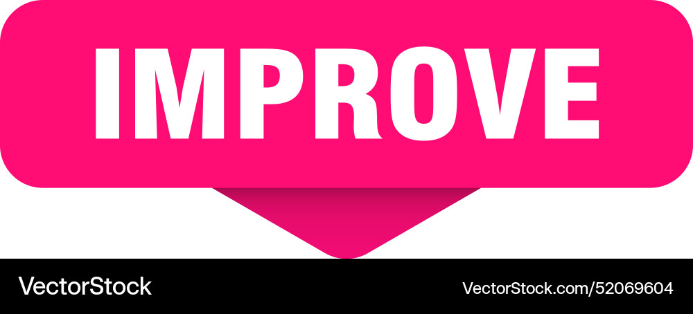 Improve sticker sign on transparent Royalty Free Vector