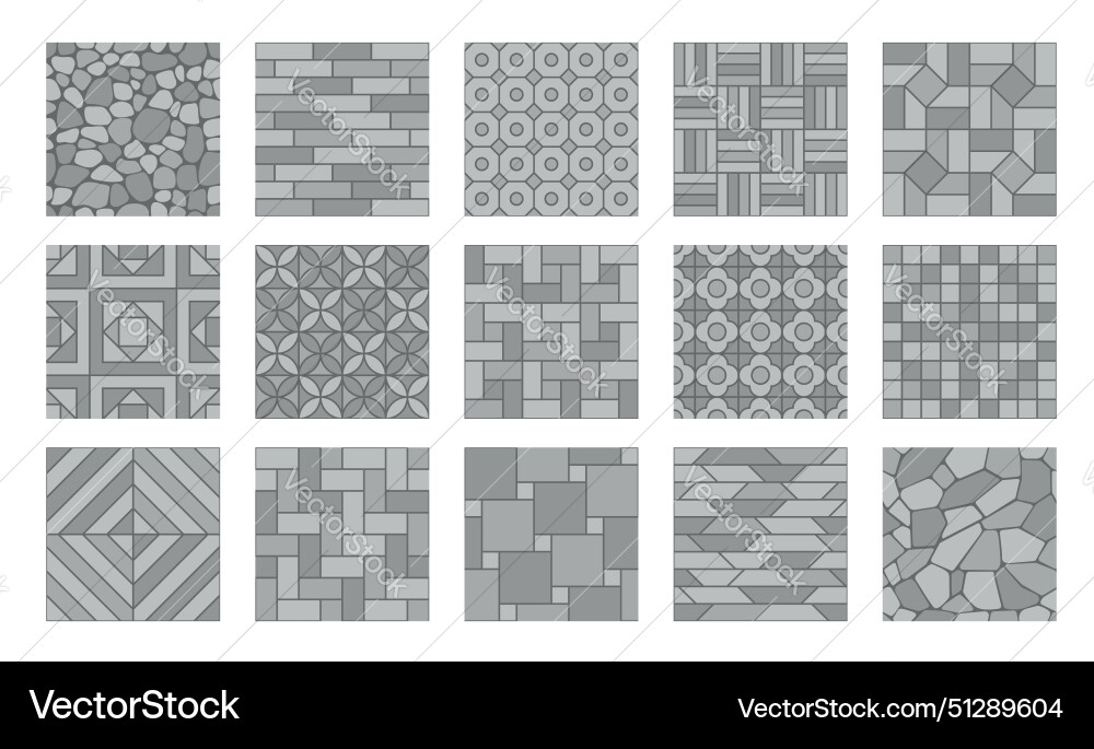 Paving tile cobblestone brick and stone pattern Vector Image