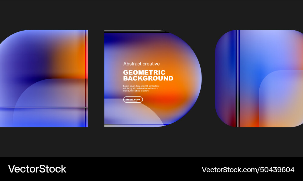Round square geometric abstract background Vector Image