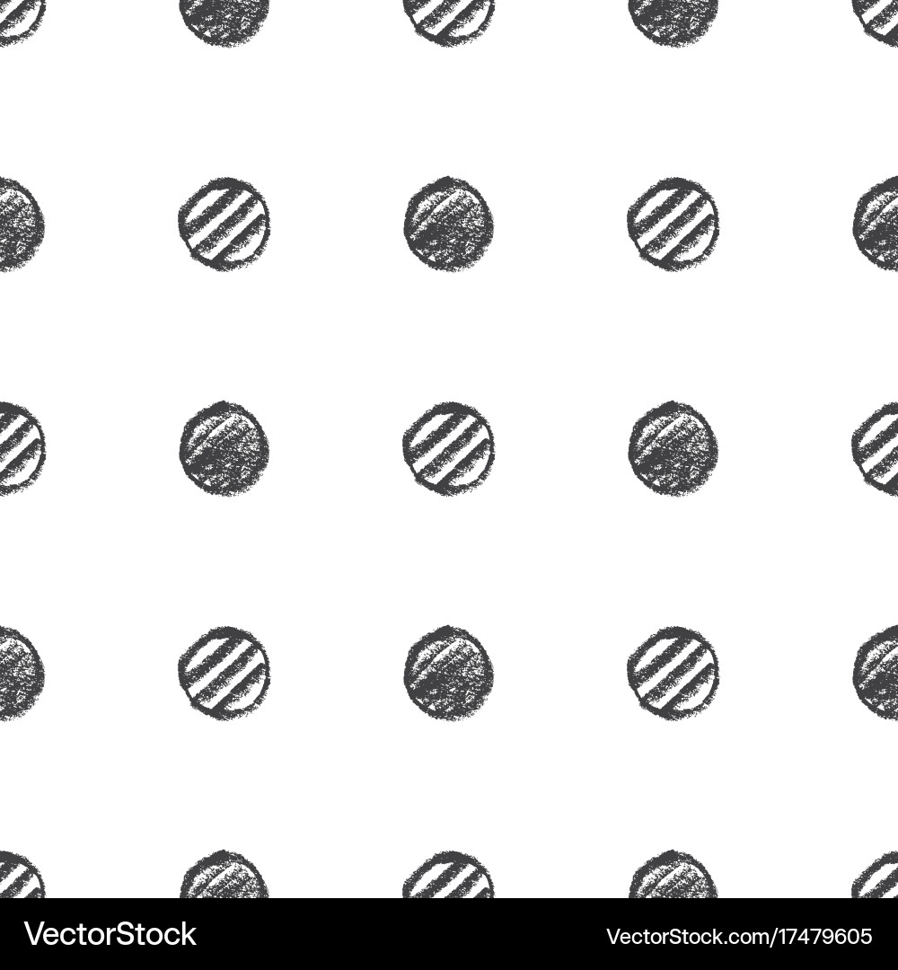 Hand drawn circles pattern Royalty Free Vector Image