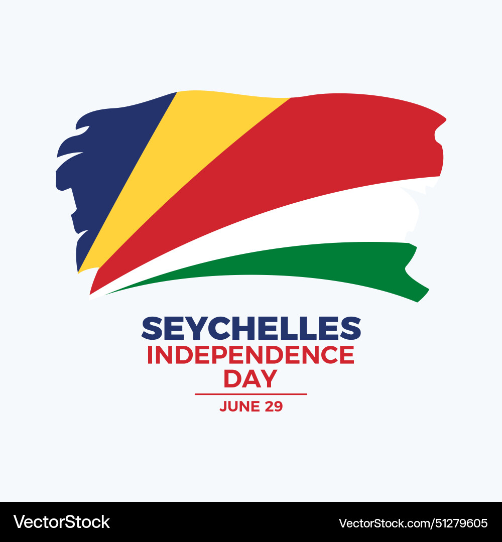 Seychelles independence day poster Royalty Free Vector Image