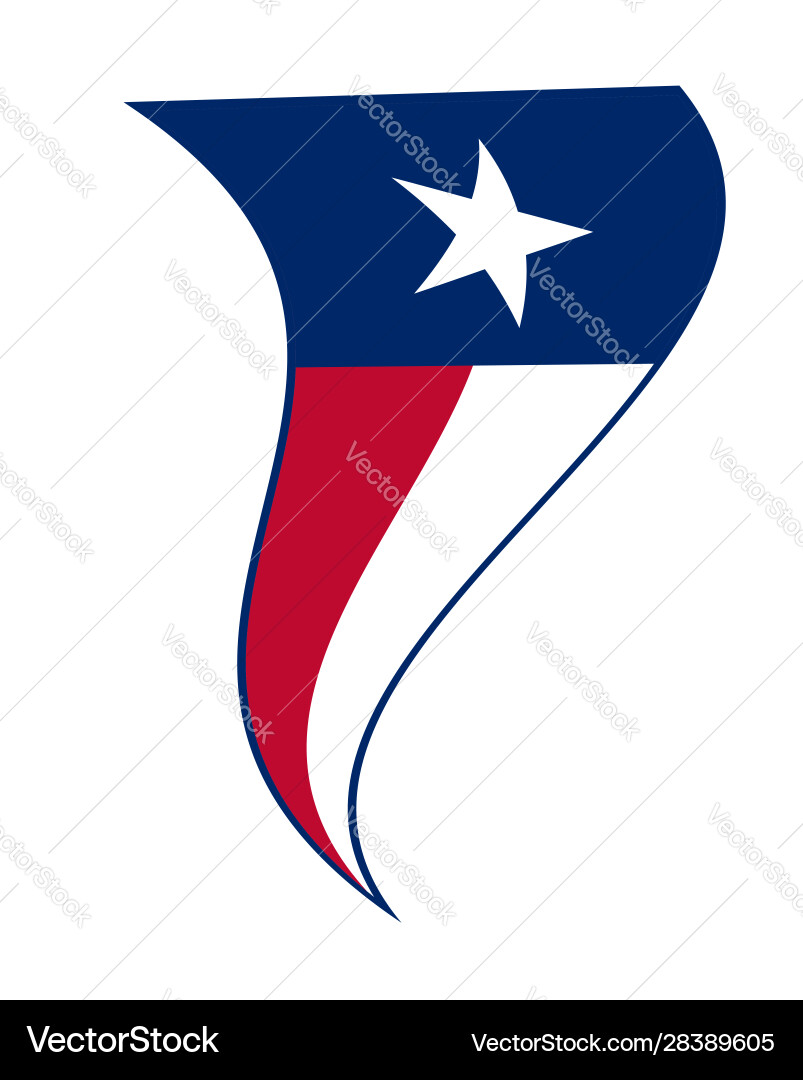 Texas State Flag Bunting Triangle Royalty Free Vector Image