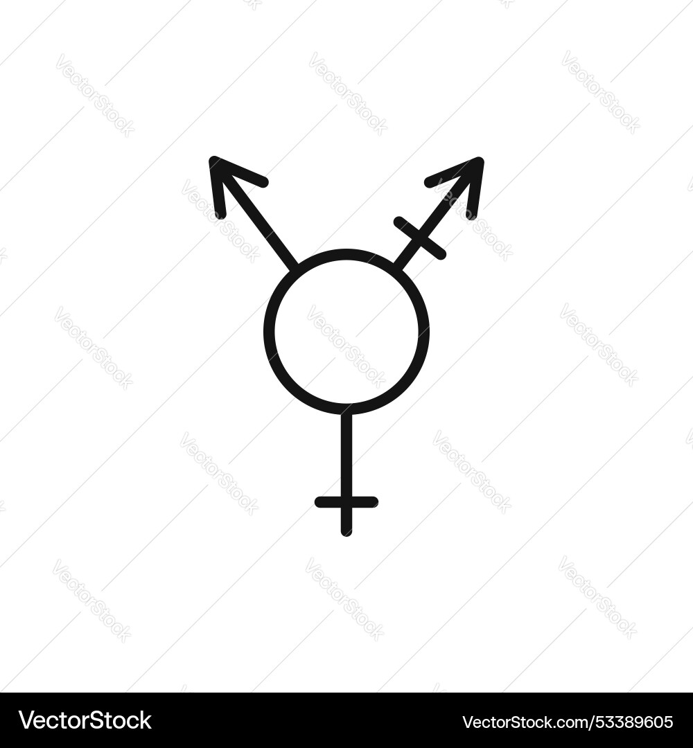 Transgender icon isolated on white background Vector Image