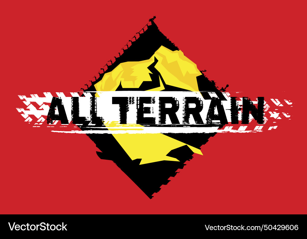 All terrain off road event off-road hand drawn Vector Image