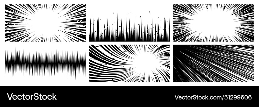 Anime cartoon speed explosion effect background Vector Image