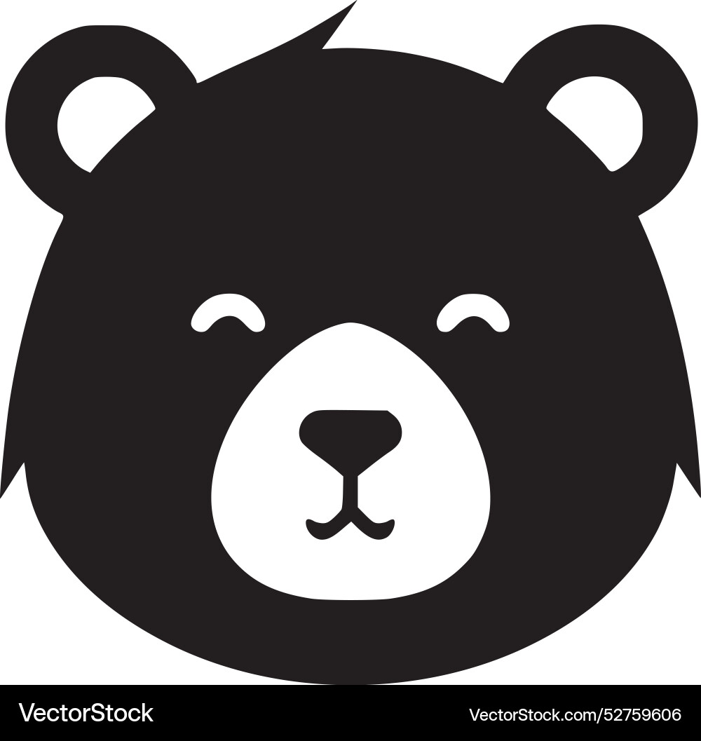 Bear - minimalist and simple silhouette Royalty Free Vector