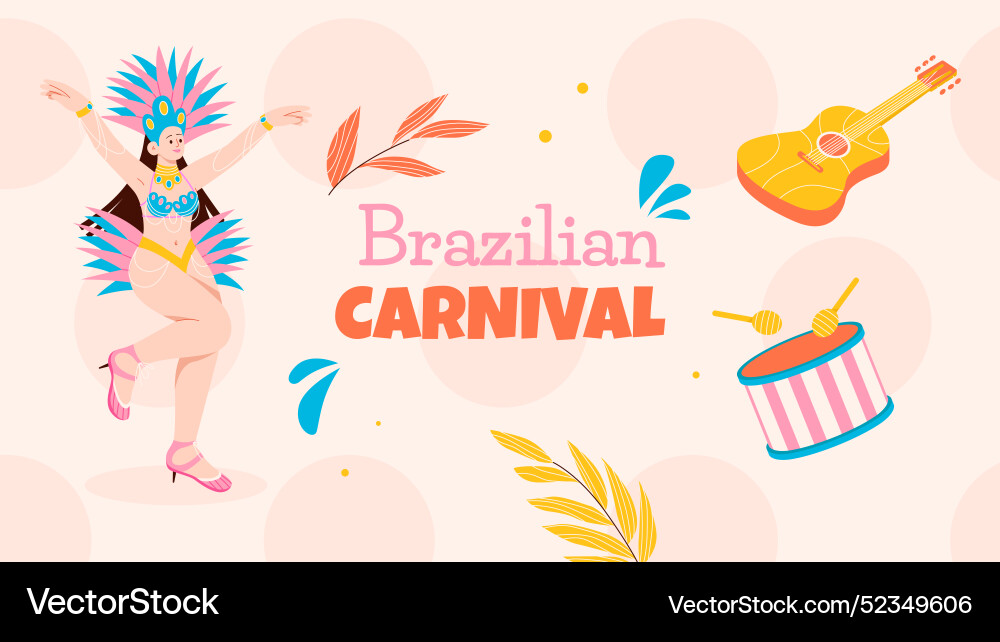 Carnival party and celebration youtube thumbnail Vector Image