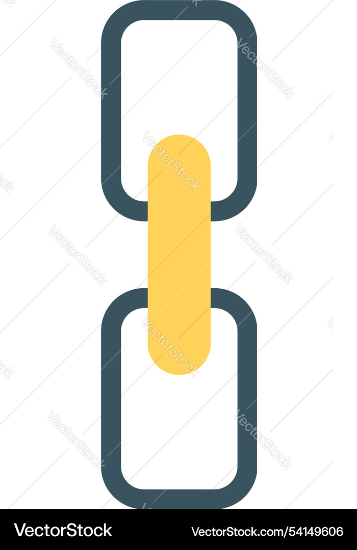 Chain flat icon design Royalty Free Vector Image