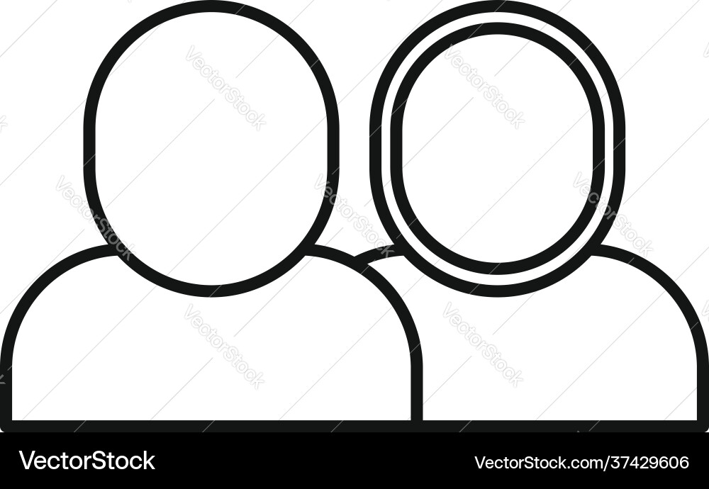 Equal people rights icon outline style Royalty Free Vector