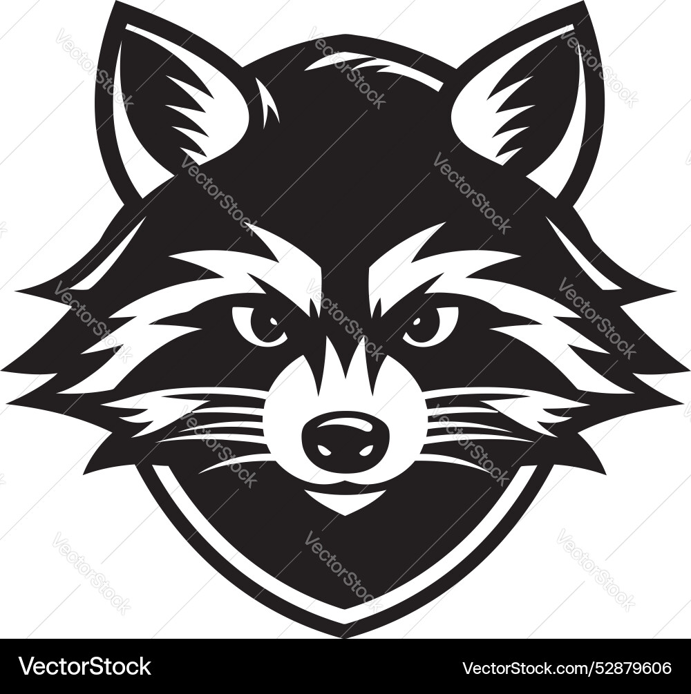 Minimalistic raccoon icon stylish Royalty Free Vector Image