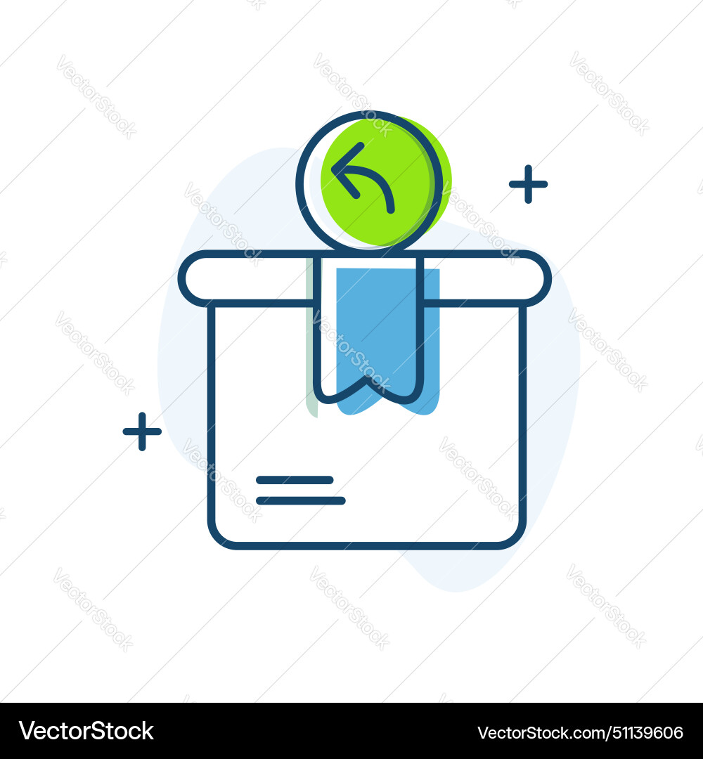 Return management icon design Royalty Free Vector Image