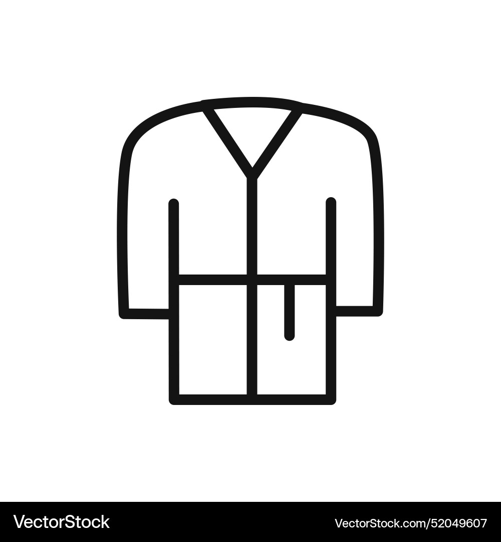 Bathrobe icon linear graphics sign Royalty Free Vector Image