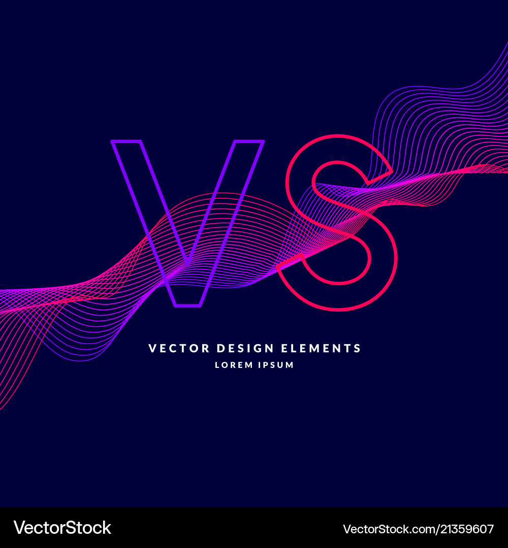Bright poster symbols of confrontation vs Vector Image