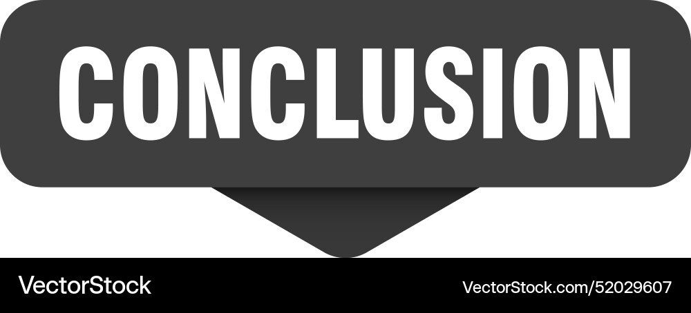 Conclusion sticker sign on transparent Royalty Free Vector