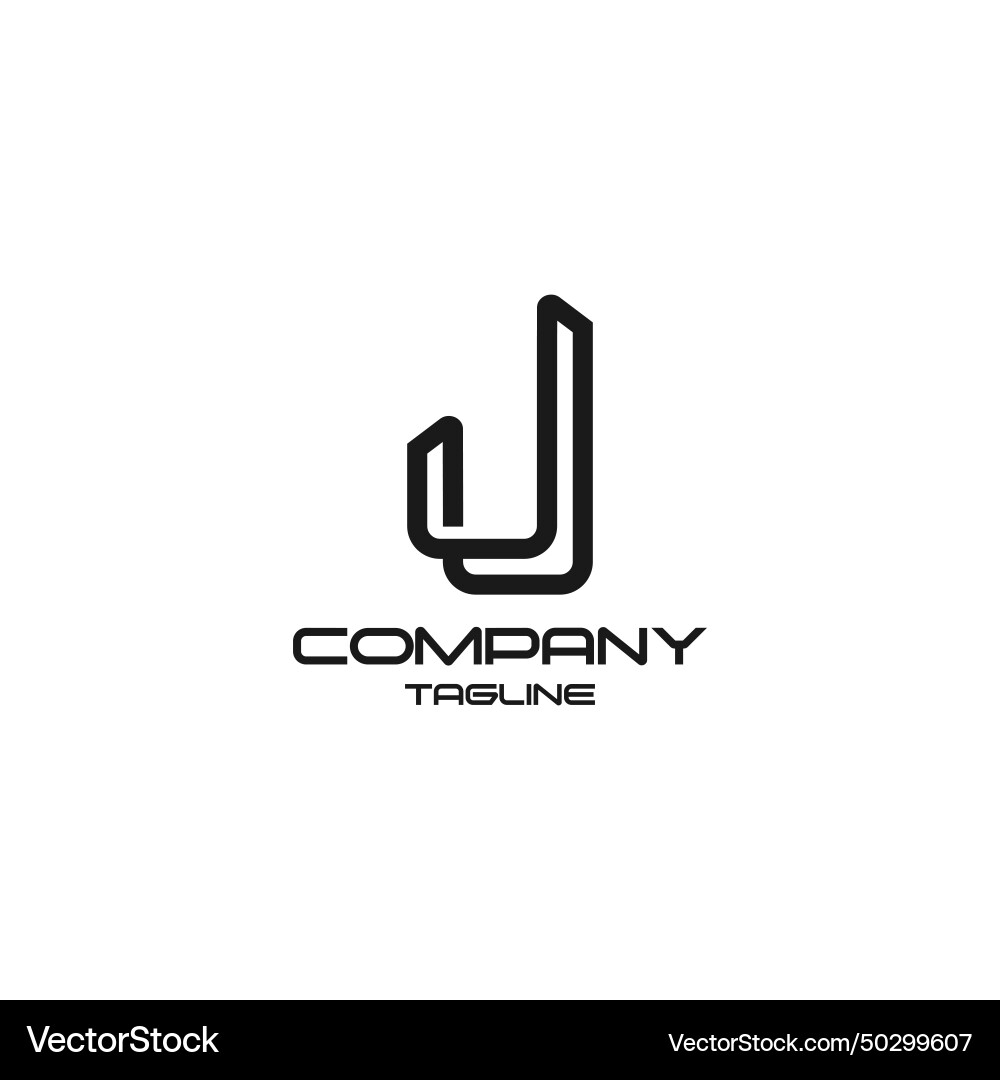 Creative and modern for letter j monogram logo Vector Image