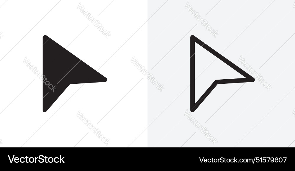 Cursor icon set Royalty Free Vector Image - VectorStock