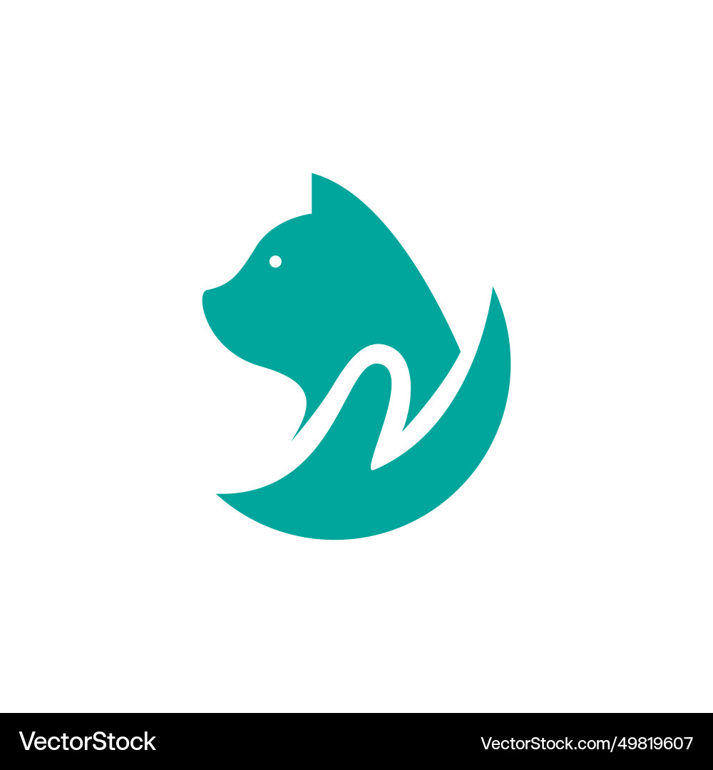 Dog care icon logo design Royalty Free Vector Image