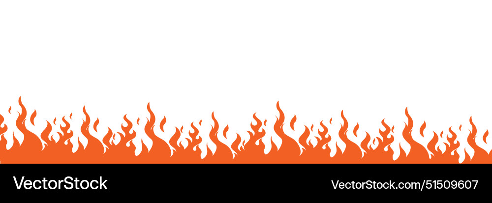 Fire flame flat cartoon style Royalty Free Vector Image