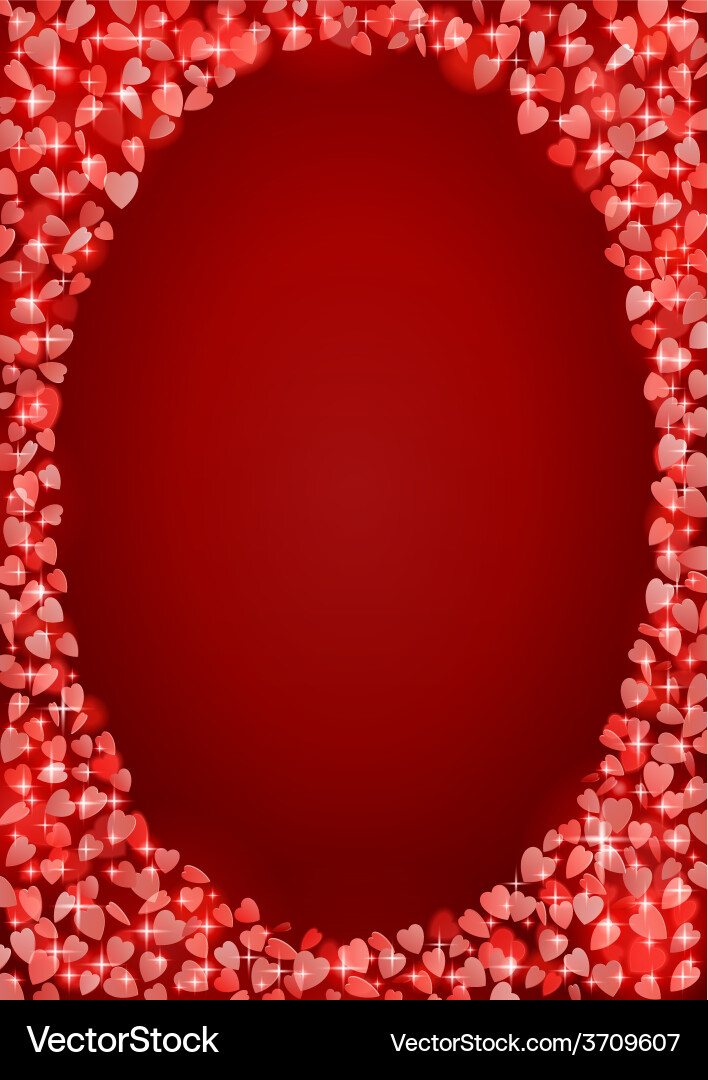 Frame with hearts Royalty Free Vector Image - VectorStock