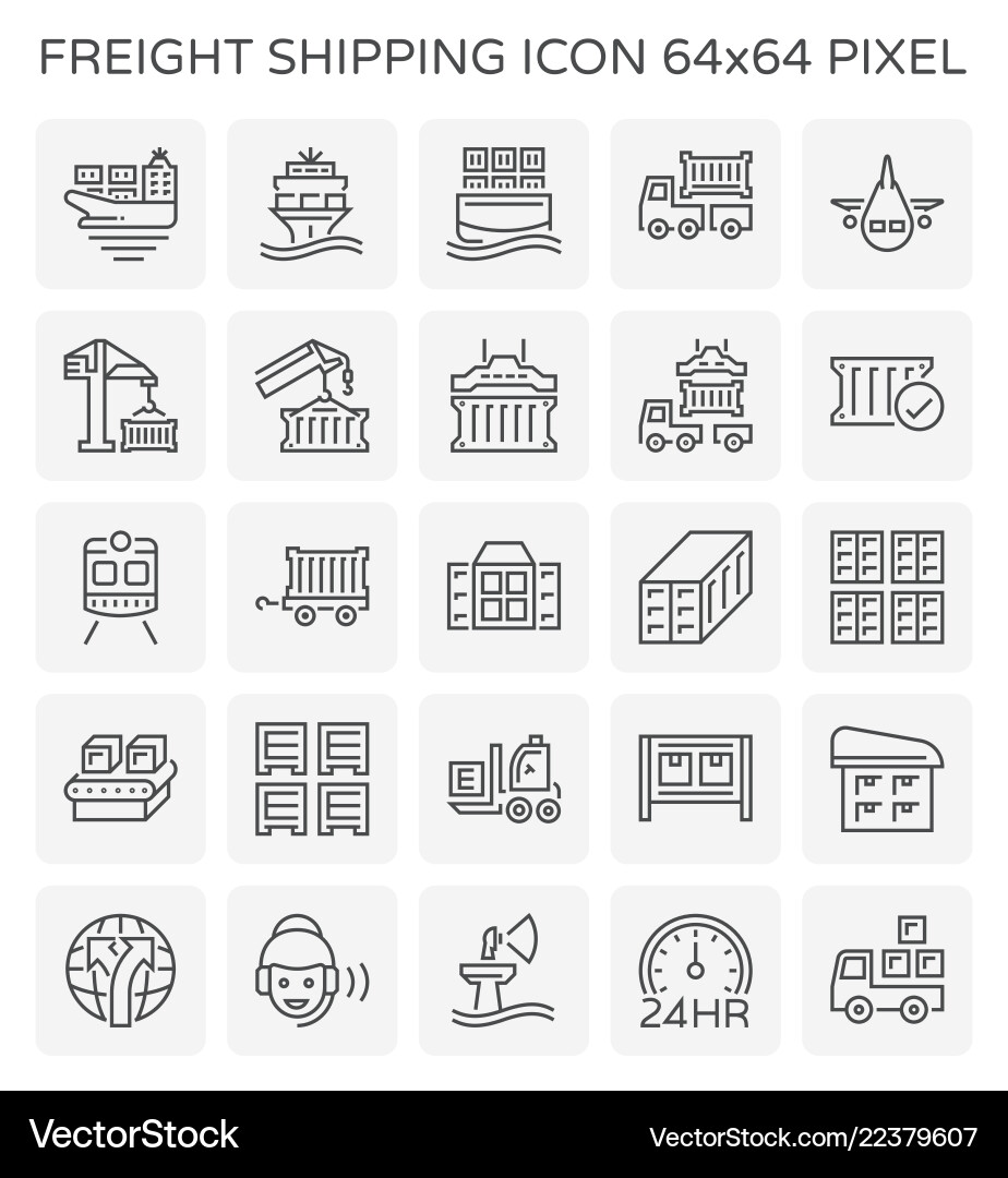 Freight shipping icon Royalty Free Vector Image