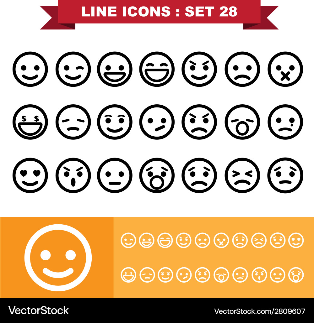 Line icons set 28 Royalty Free Vector Image - VectorStock