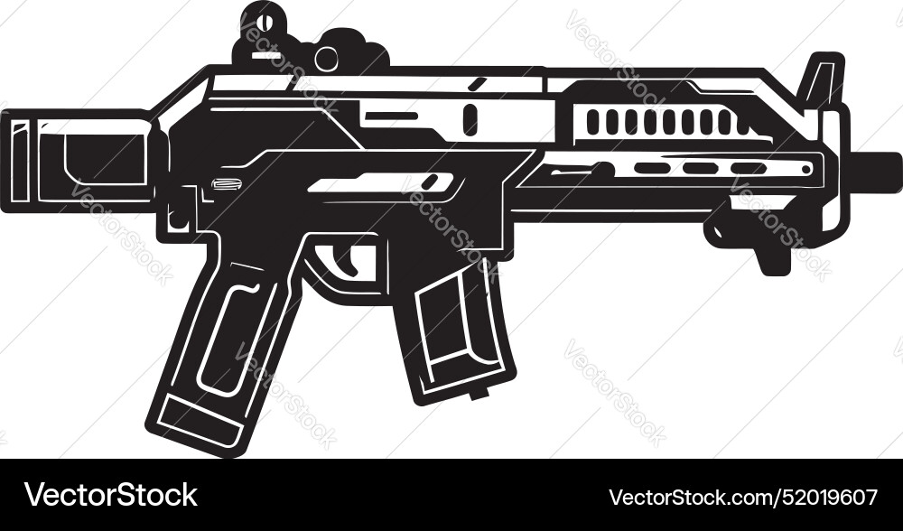 Nano arsenal machinegun icon design robotic Vector Image