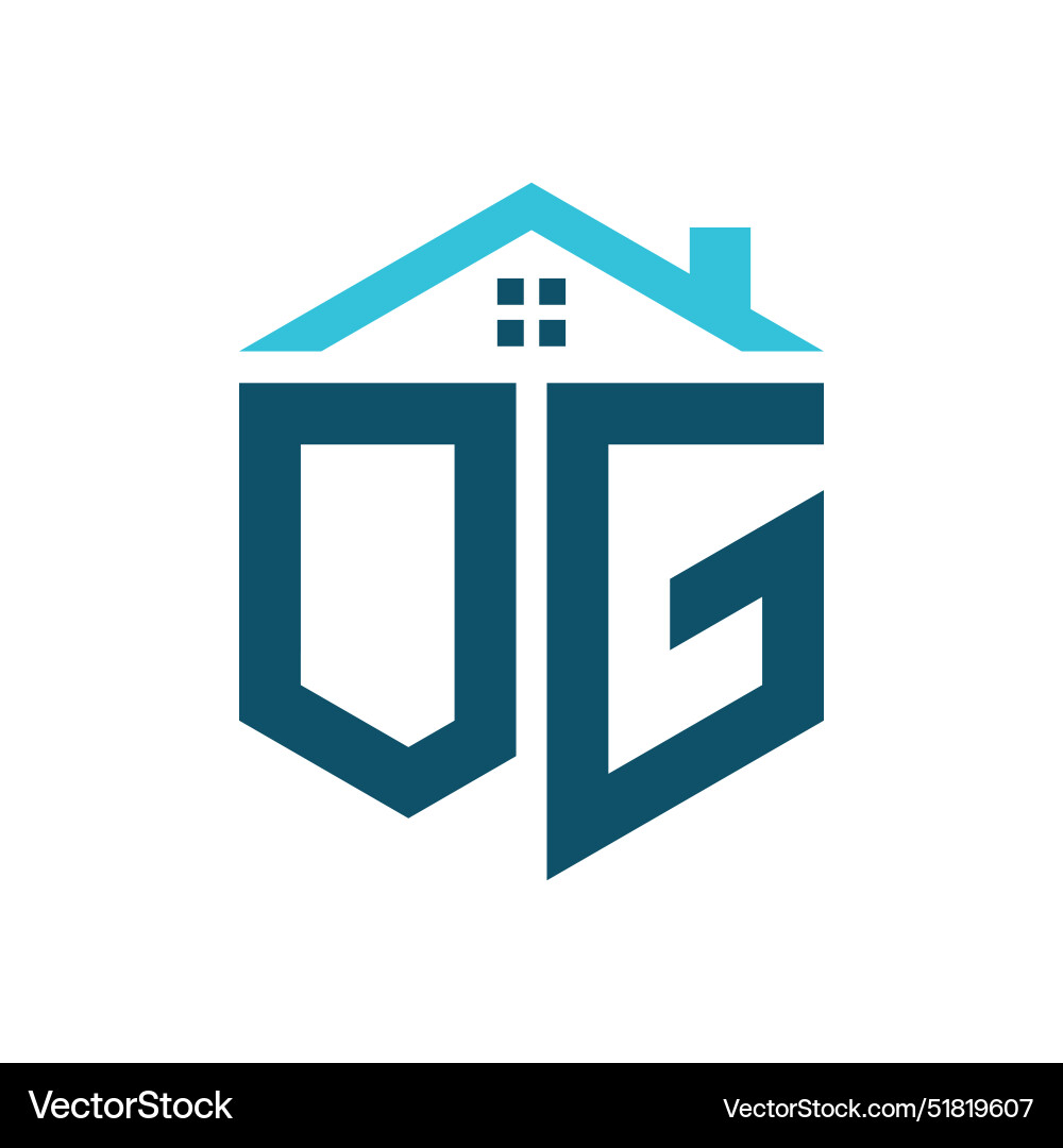 Og house logo design template letter Royalty Free Vector