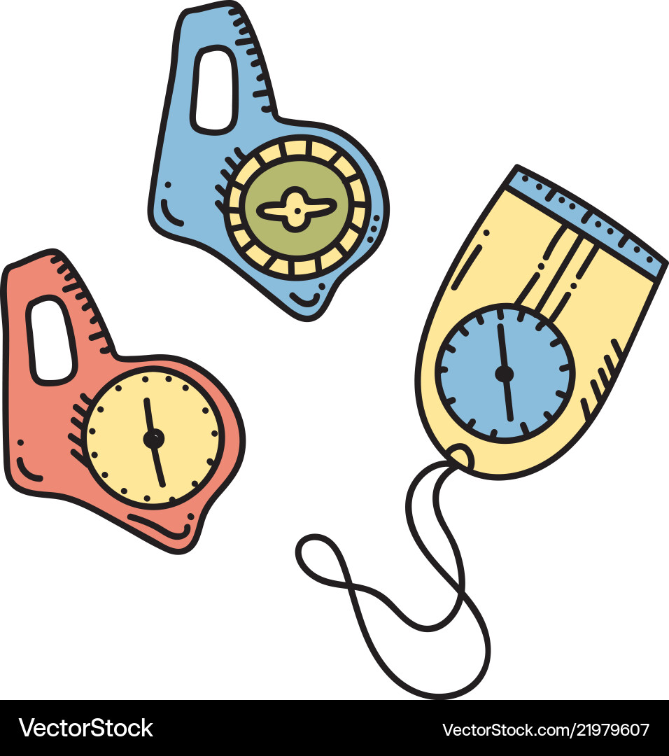 Orienteering compass Royalty Free Vector Image