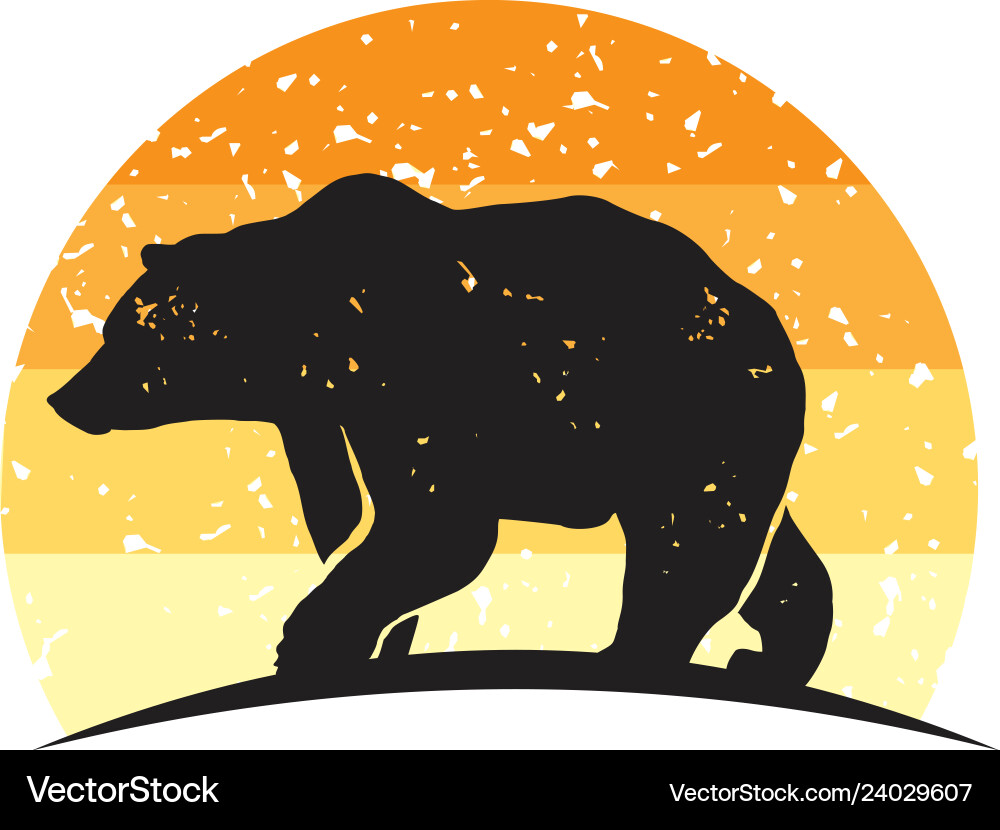 Rustic bear logo Royalty Free Vector Image - VectorStock