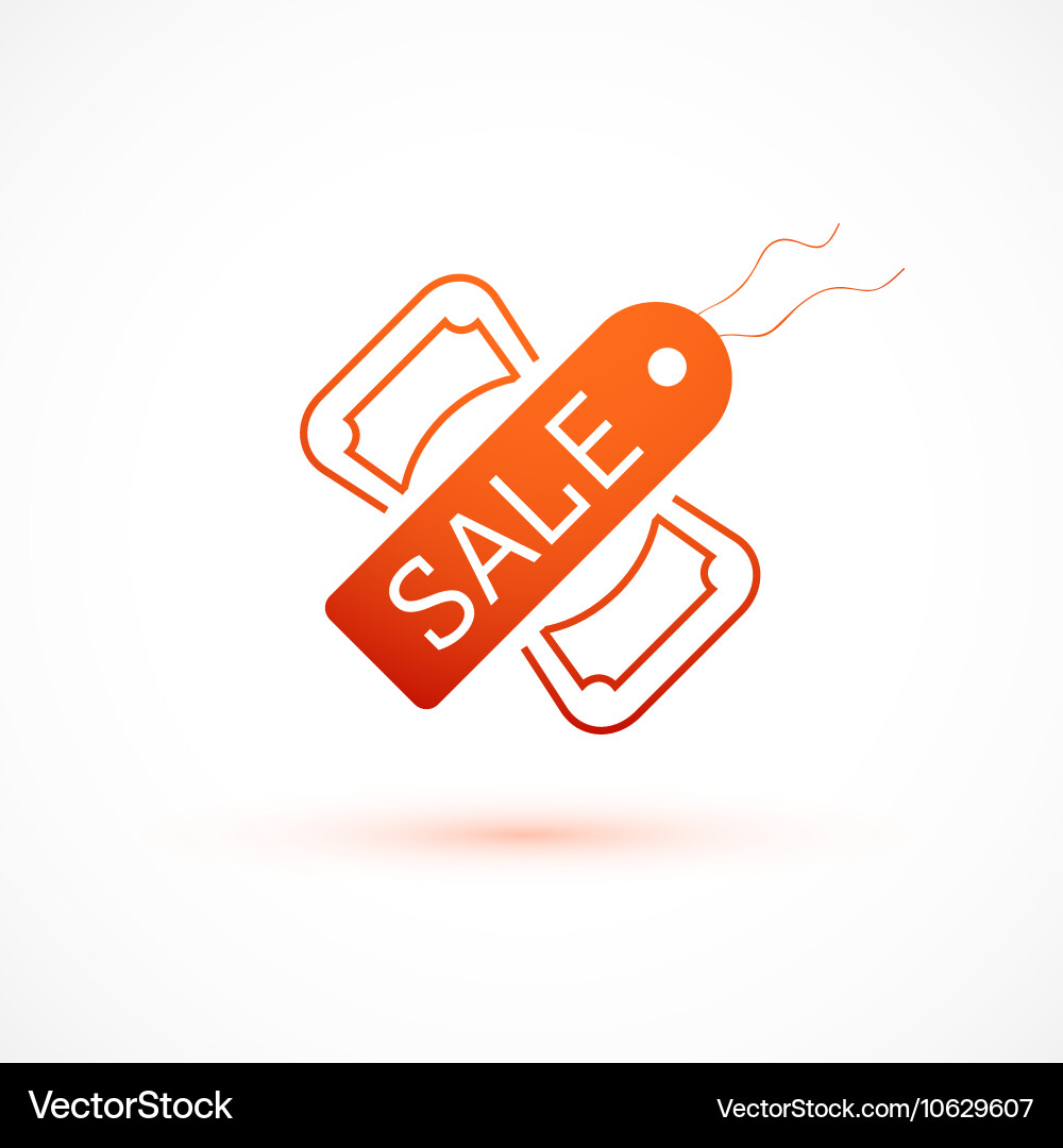 Sale symbol tag and dollar icon Royalty Free Vector Image