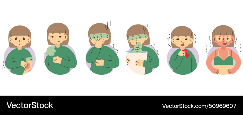 Symptoms 32 Royalty Free Vector Image - VectorStock