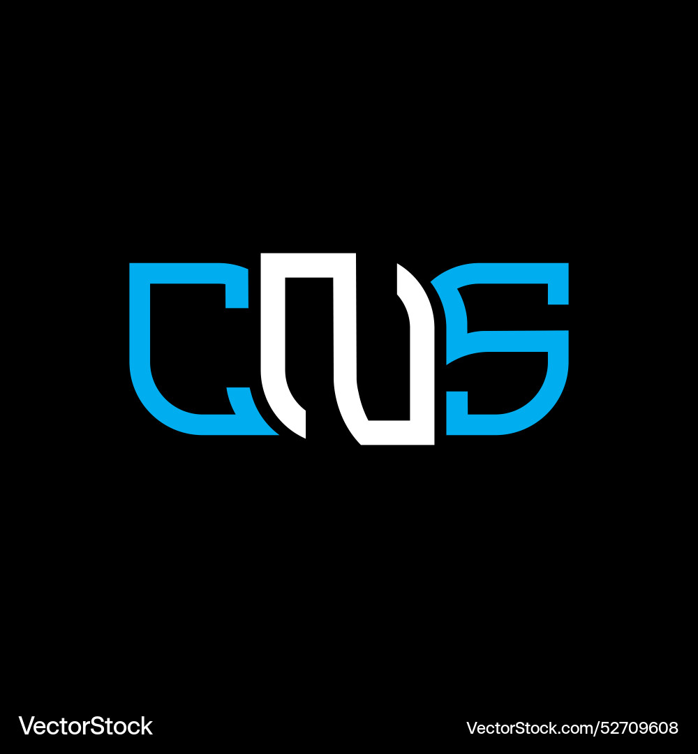 Cns logo design simple and modern Royalty Free Vector Image