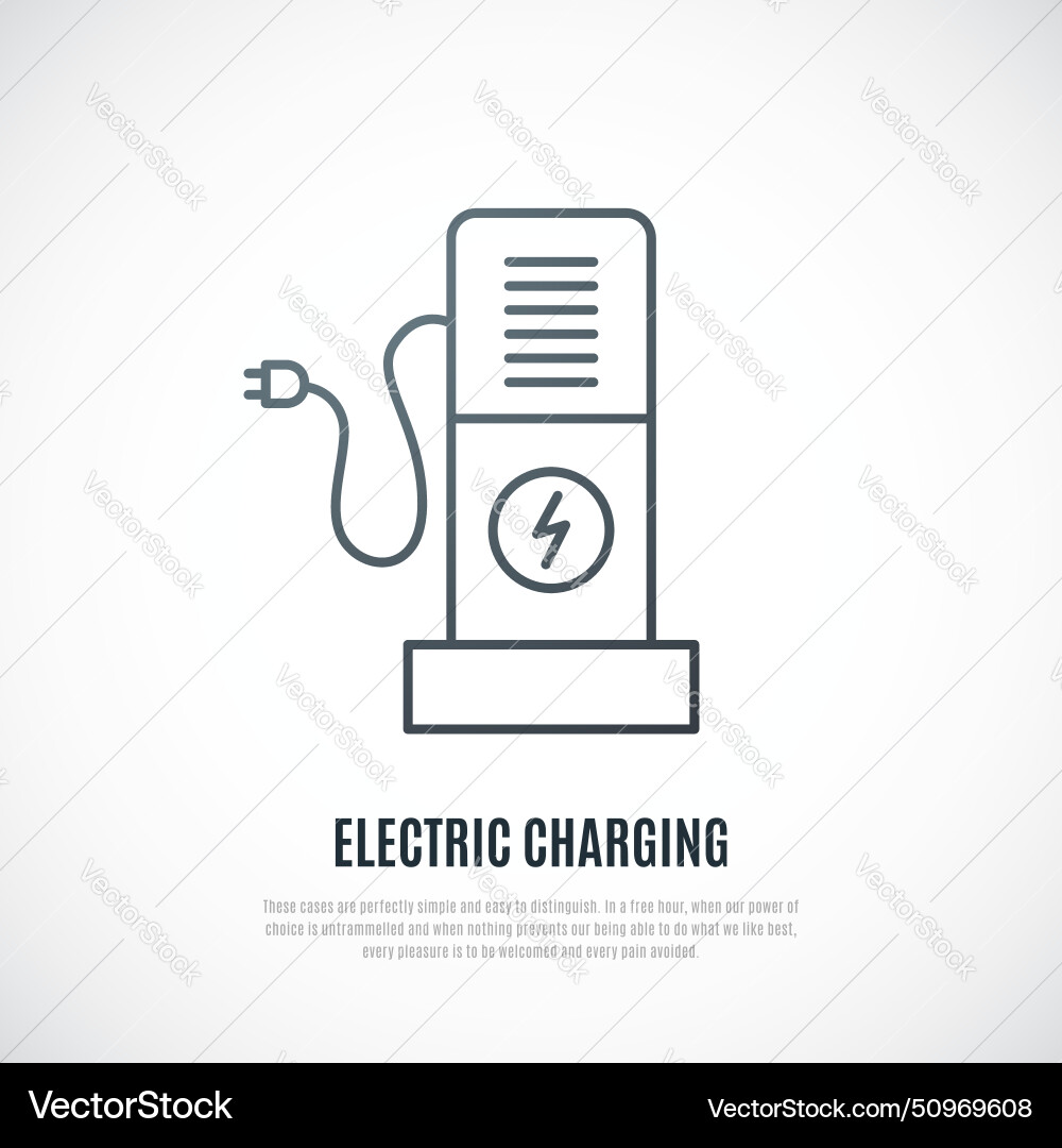 Electric charging isolated on white background Vector Image