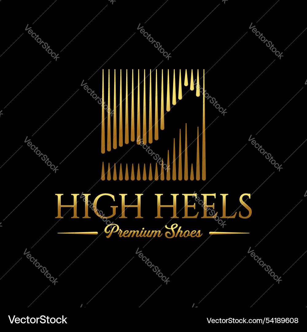 Elegance high heel logo design template womens Vector Image