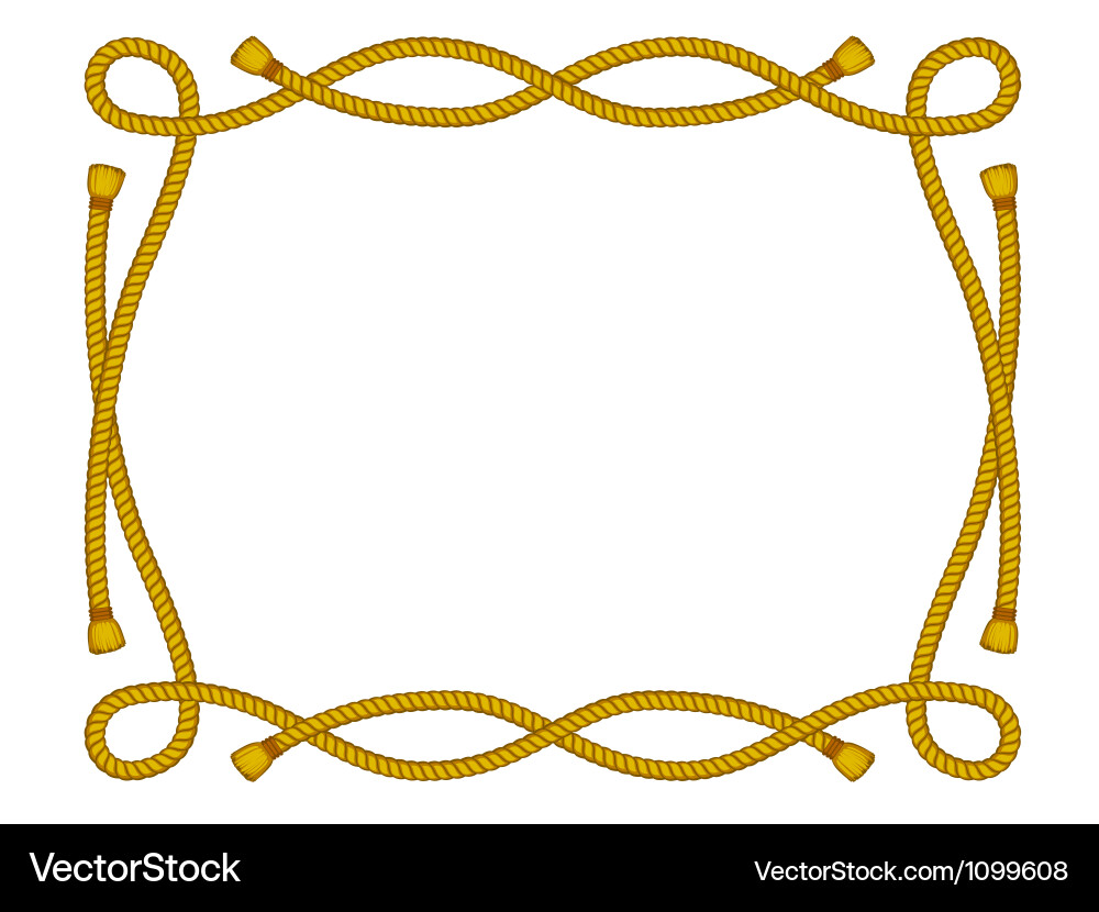 Golden Rope Border Royalty Free Vector Image - VectorStock