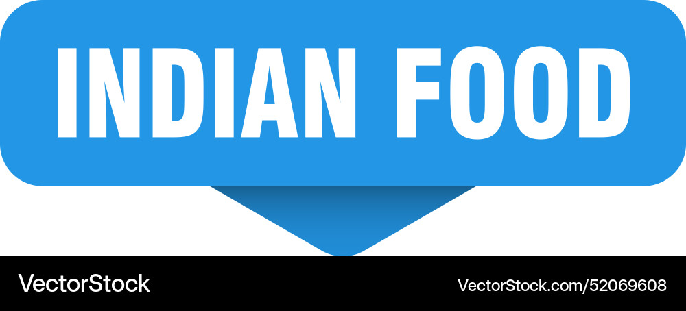 Indian food sticker sign Royalty Free Vector Image