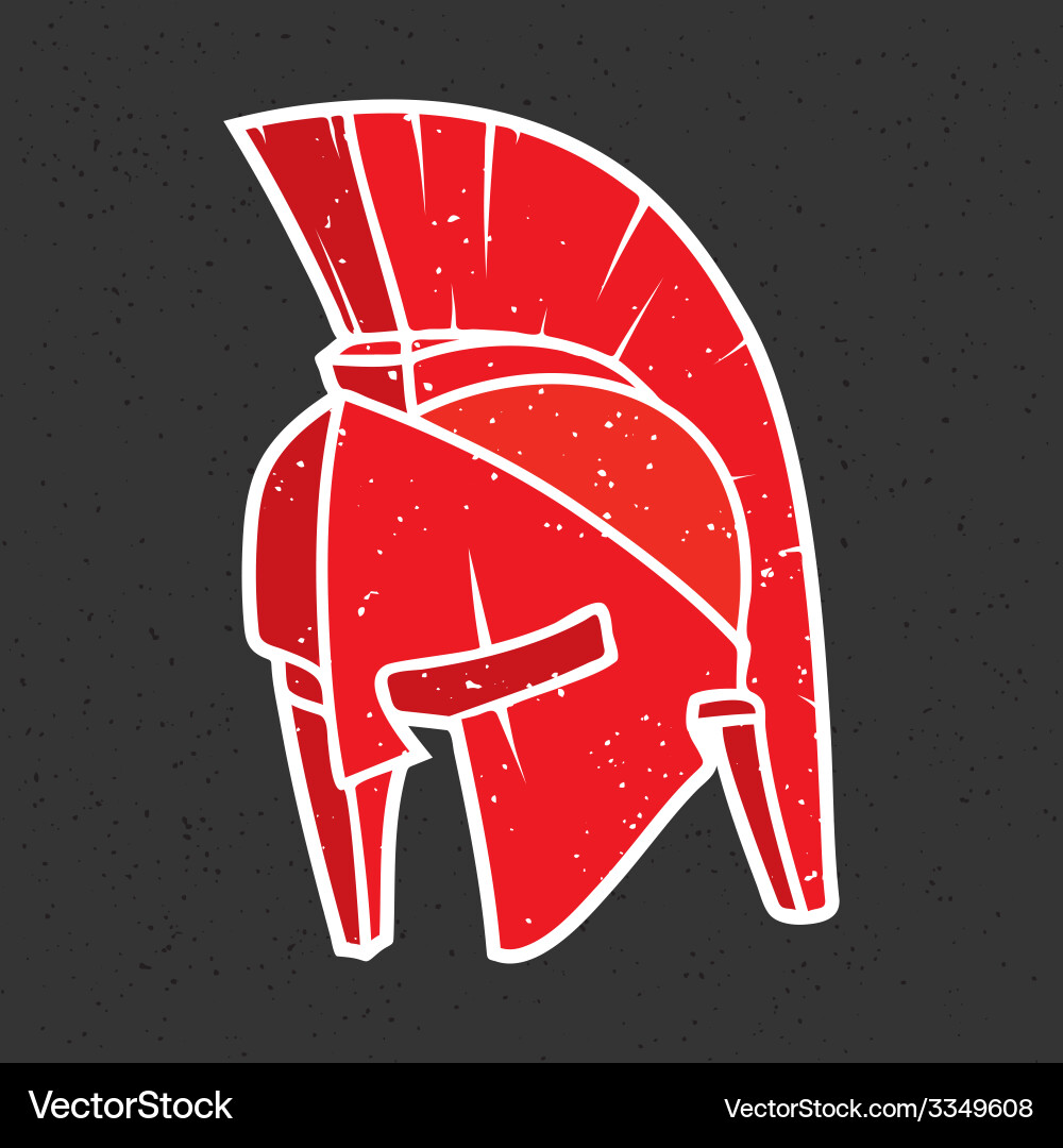 Warrior helmet Royalty Free Vector Image - VectorStock