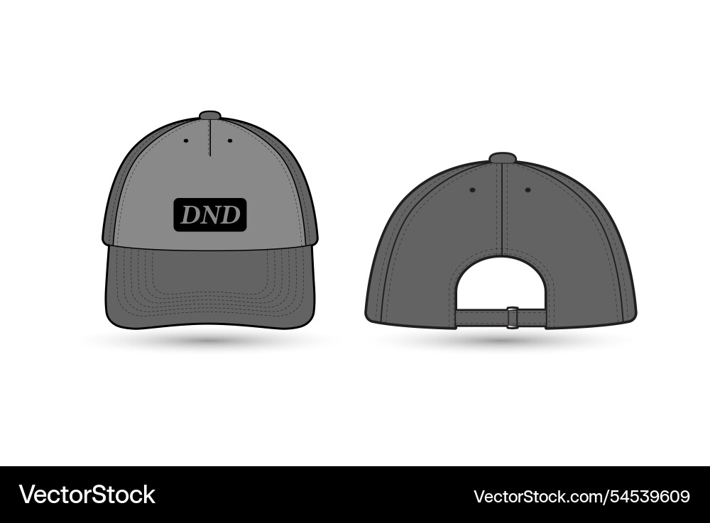 Baseball cap sketch template Royalty Free Vector Image