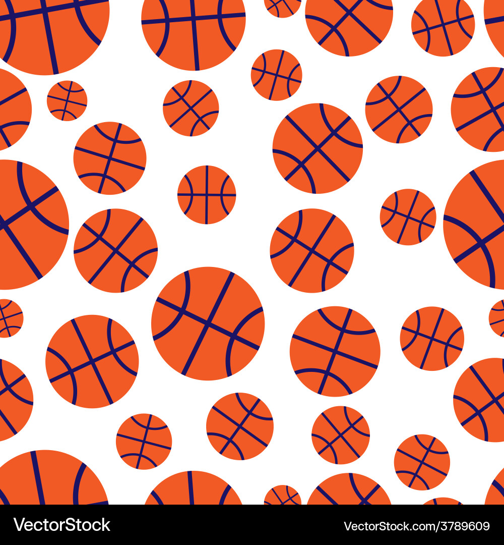 Basketball seamless pattern Royalty Free Vector Image